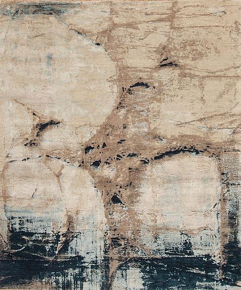 Affinity Wool & Silk - Accord, Beige-Blue - Samad Rugs